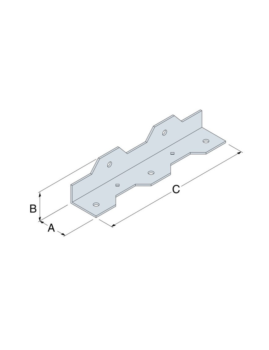 Cornière pour marche acier galvanisé - SIMPSON TA Simpson TA9Z-R